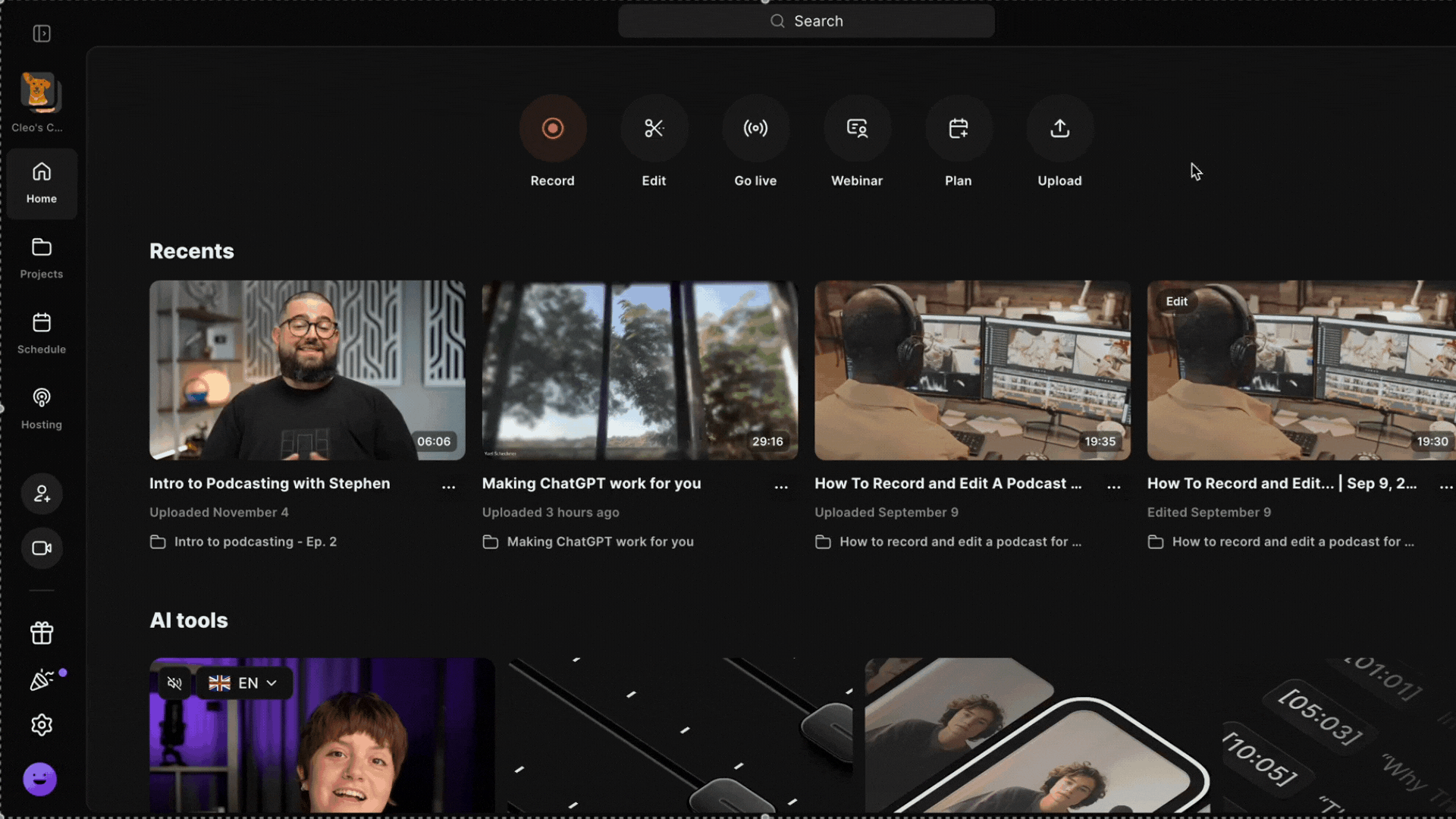 Import external files: Overview – Riverside.fm Help Center